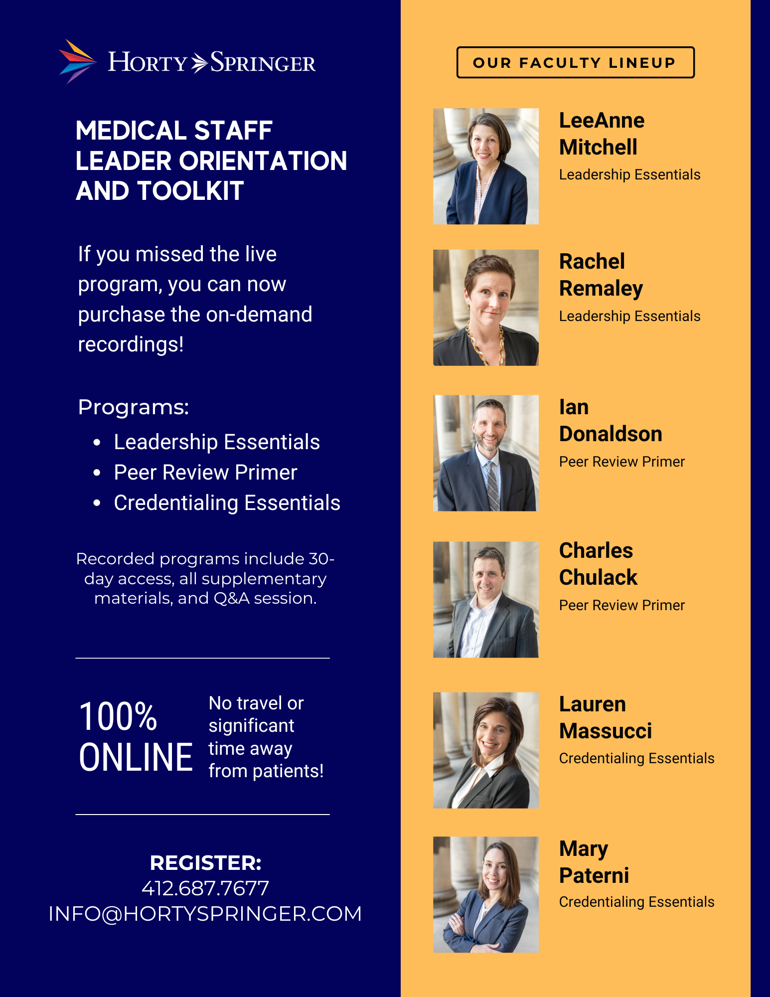 Medical Staff Leader Orientation & Toolkit (On-Demand Recorded Program)